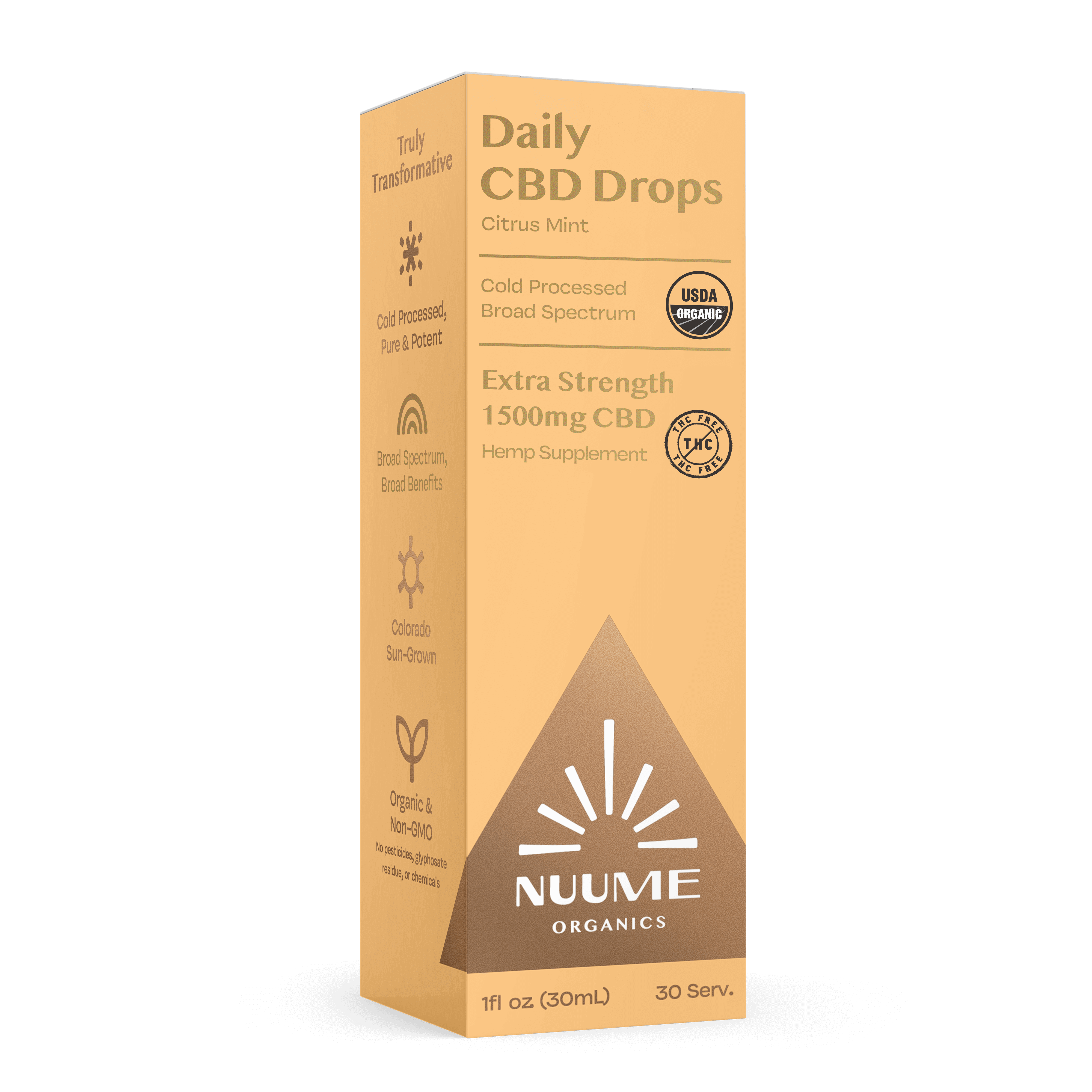 Peppermint CBD Drops - USDA Organic, Incredible Value